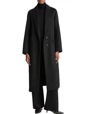 Vince Single-breasted Classic Coat - Black