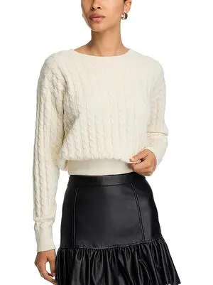 STEVE MADDEN Minna Cable Knit Sweater