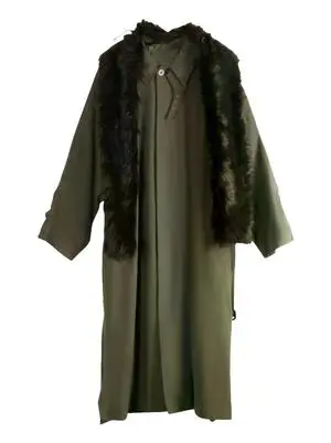 MAGLIANO Faux-fur Paneled Coat - Brown