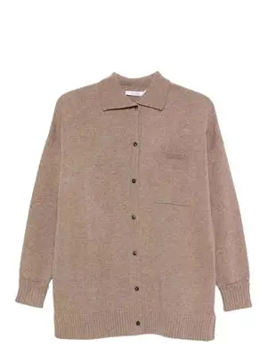 Max Mara Buttoned Chest-pocket Cardigan - Brown
