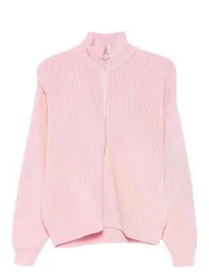 MARQUES' ALMEIDA High-neck Zip-front Sweater - Pink