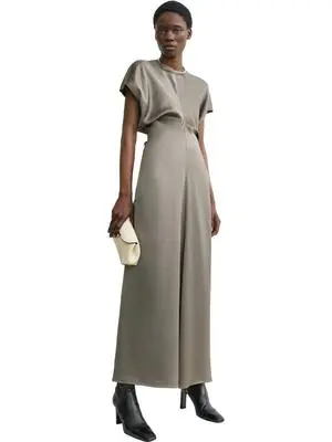 TOTEME Slouch Waist Maxi Dress - Taupe