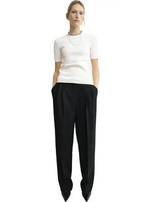 TOTEME Double-pleat Tailored Trousers - Black