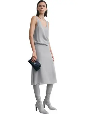TOTEME Knee-length Chiffon Slip - Light Grey
