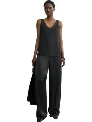 TOTEME Chiffon Slip Top - Black