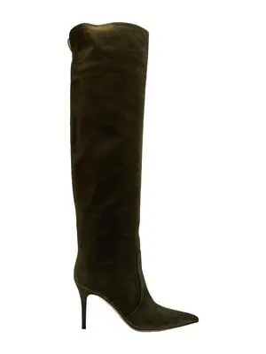 GIANVITO ROSSI Hansen Over-the-knee Suede Boots - Khaki