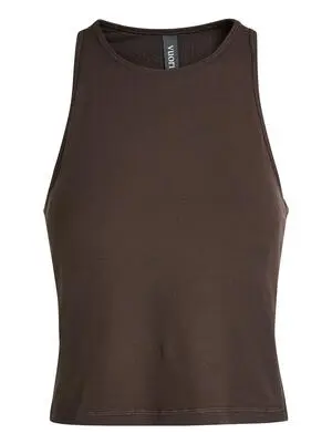 Vuori Pose Plyo Ribbed Tank Brown