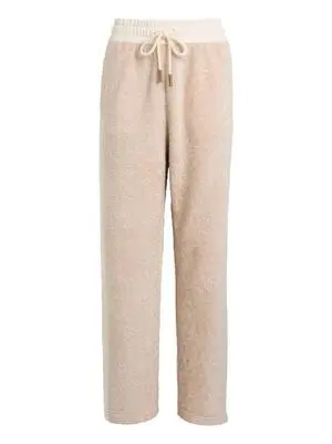 Moncler Paneled Fleece Sweatpants - White