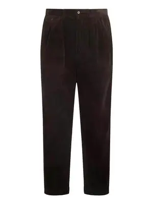 Ralph Lauren Pleated Corduroy Trousers - Brown