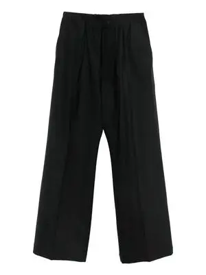 Plan C Elastic-waist Trousers - Black