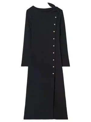 CLAUDIE PIERLOT Tie-Neck Button-Detail Dress