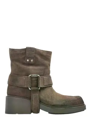 VIC MATIE Suede Ankle Boots - Brown