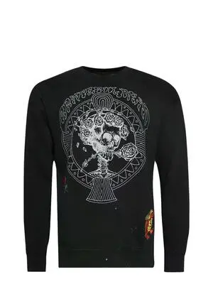 MadeWorn Skull-print Crew-neck Sweatshirt - Black