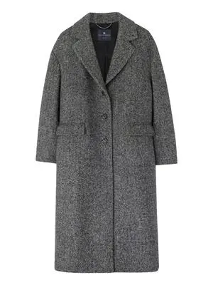 Ermanno Scervino Herringbone-pattern Belted Coat - Grey