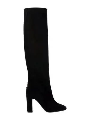 Dolce & Gabbana Chain-embellished Knee-high Boots - Black