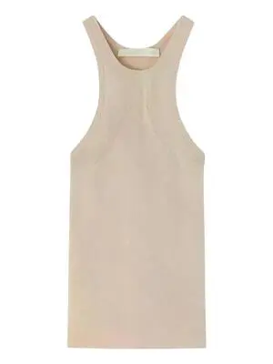 Ermanno Scervino Halter Neck Ribbed Top - Neutrals