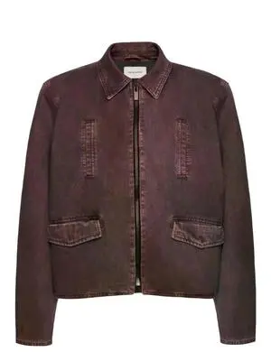 Magda Butrym Zip-front Denim Jacket - Brown