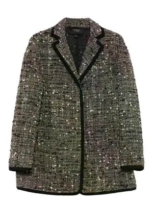 Giambattista Valli Trimmed Tweed Coat - Grey