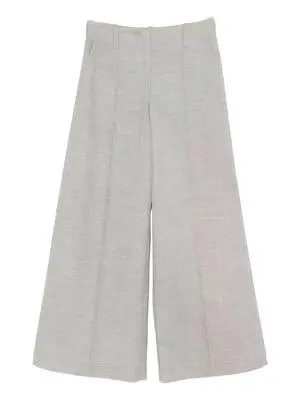 Brunello Cucinelli Pleated Wide-leg Trousers - Grey