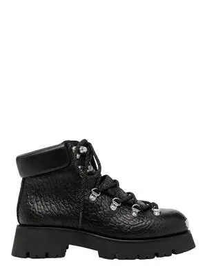 Alexander Wang Leather Combat Boots - Black
