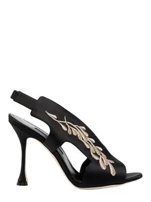 Manolo Blahnik 105mm Pancrabonu Sandals - Black