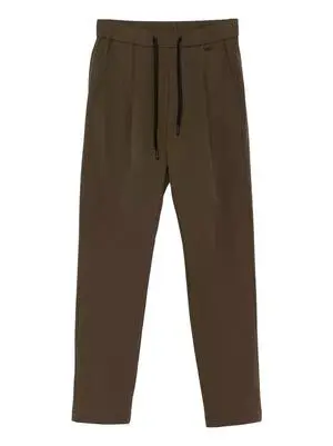 Herno Pleated Drawstring Trousers - Brown