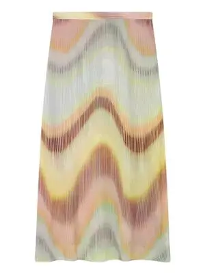 PAUL SMITH Wave-Pattern Midi Skirt