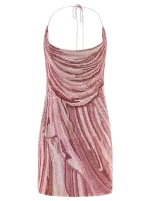 Balmain Halterneck Mini Dress - Pink