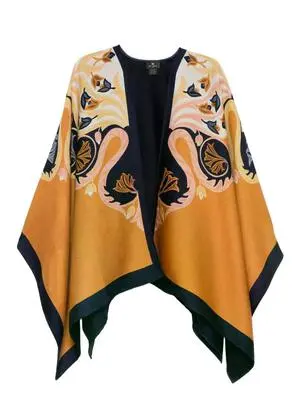 Etro Floral-print Cape - Orange