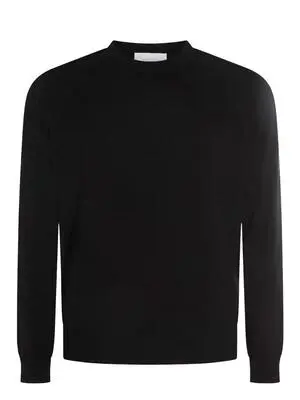 Malo Raglan-sleeve Crew-neck Sweater - Black