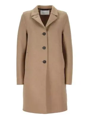 HARRIS WHARF LONDON Button-Fastening Wool Coat