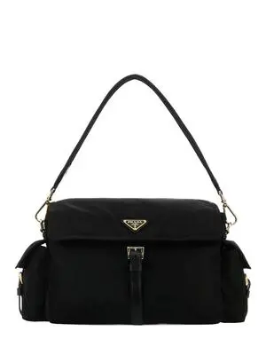 Prada Re-nylon Flap-pocket Shoulder Bag - Black