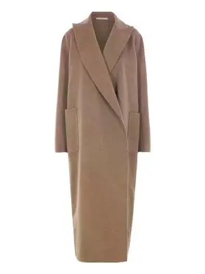 Dusan Cashmere Wrap Coat - Driftwood
