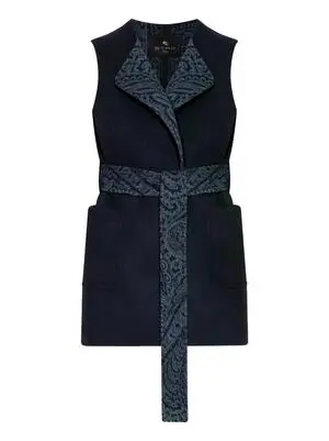 Etro Belted Waistcoat - Blue