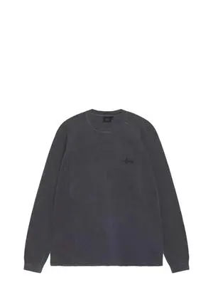 StÜssy Waffle-texture Long-sleeve T-shirt - Black
