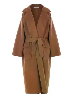 Dusan Belted Cashmere Coat - Brown
