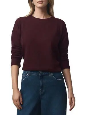 Splendid Callista Long Sleeve T-shirt - Dark Plum