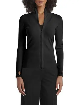 CAPSULE 121 Fitted Viscose Blend Cardigan - Blk/blk