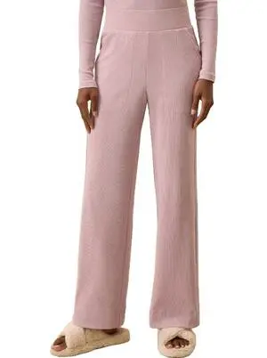 PACT Dream Rib Wide Leg Lounge Pant - Lavender Haze