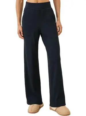 PACT Dream Rib Wide Leg Lounge Pant - Midnight Blue