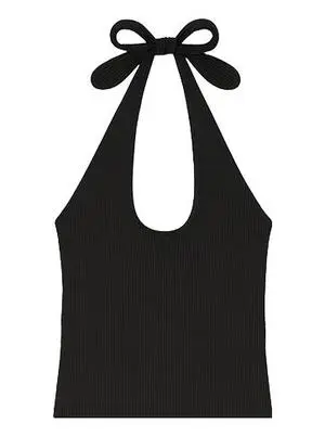 VIR VITA Pauline Halter Top Black