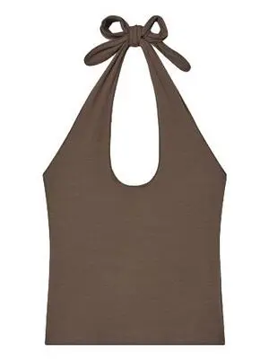 VIR VITA Pauline Halter Top - Chesnut
