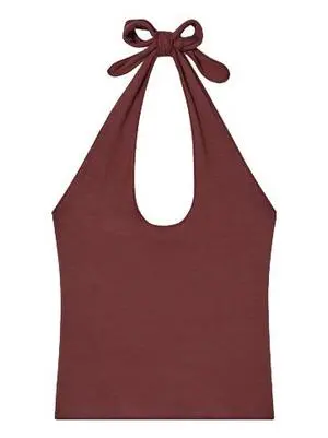 VIR VITA Pauline Halter Top - Maroon