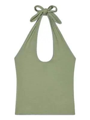 VIR VITA Pauline Halter Top - Sage