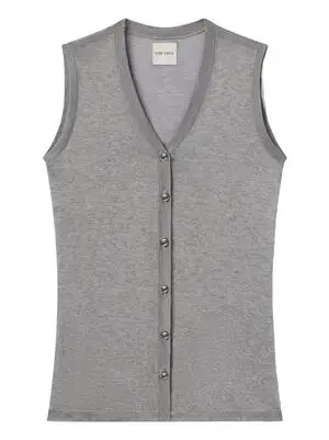 VIR VITA Pauline Halter Top Heather Grey