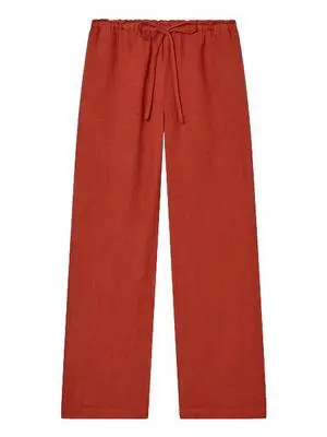 VIR VITA Delphine Linen Pant - Apple Red