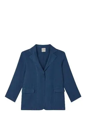VIR VITA Margaret Linen Blazer - Navy
