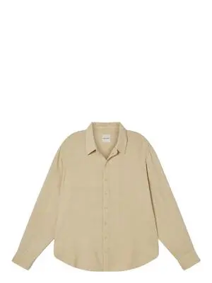 VIR VITA Cecile Oversized Linen Shirt - Beige