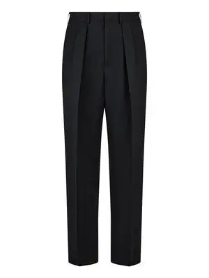 TOM FORD Wool Pleated Trousers - Black