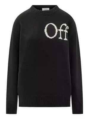 Off-White Logo-intarsia Sweater - Black